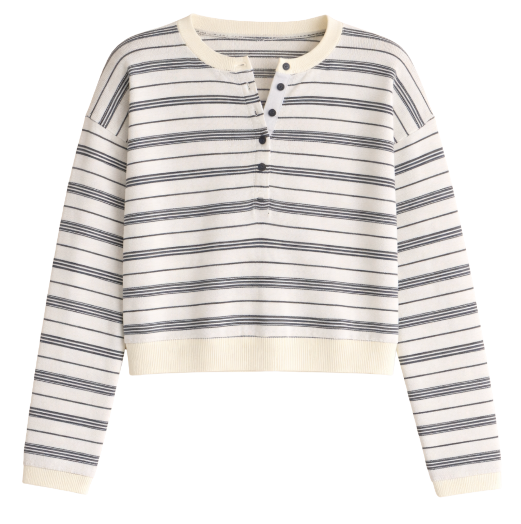 Vivienne Drop Shoulder Henley - Lemon Icing Combo – palmer & purchase
